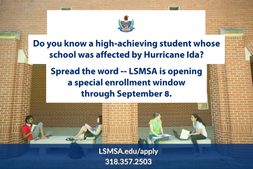 LSMSA Opens Expedited Application for Enrollment in Wake of Hurricane ...