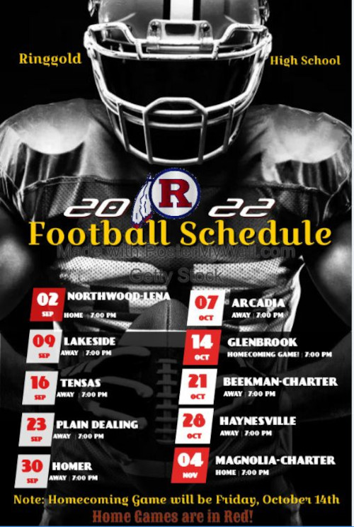 Ringgold High School Releases Football Schedule | Bienville Parish Journal
