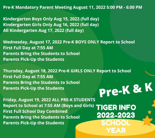 Castor High School Releases Back To School Pre-K, Kindergarten Schedule ...