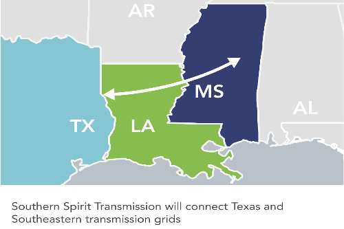 Southern Spirit transmission line coming through Bienville Parish ...