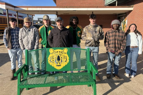 Castor HS welding students provide new playground bench | Bienville ...