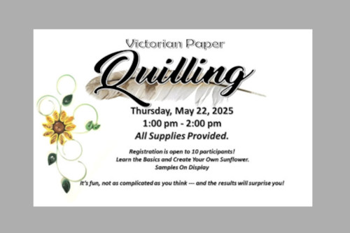 BPL Arcadia main branch to host Victorian paper quilling workshop ...